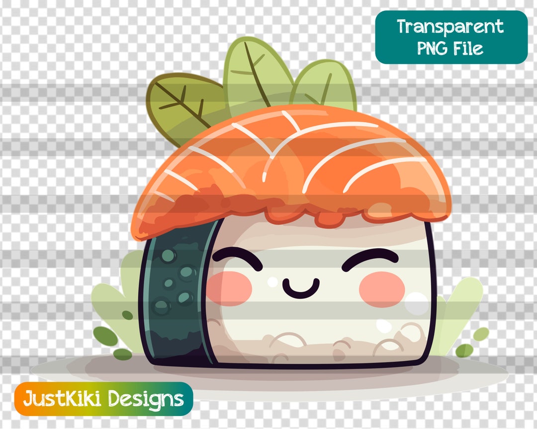 Kawaii Sushi Clipart PNG, Cute Sushi Roll, Downloadable Clip Art ...