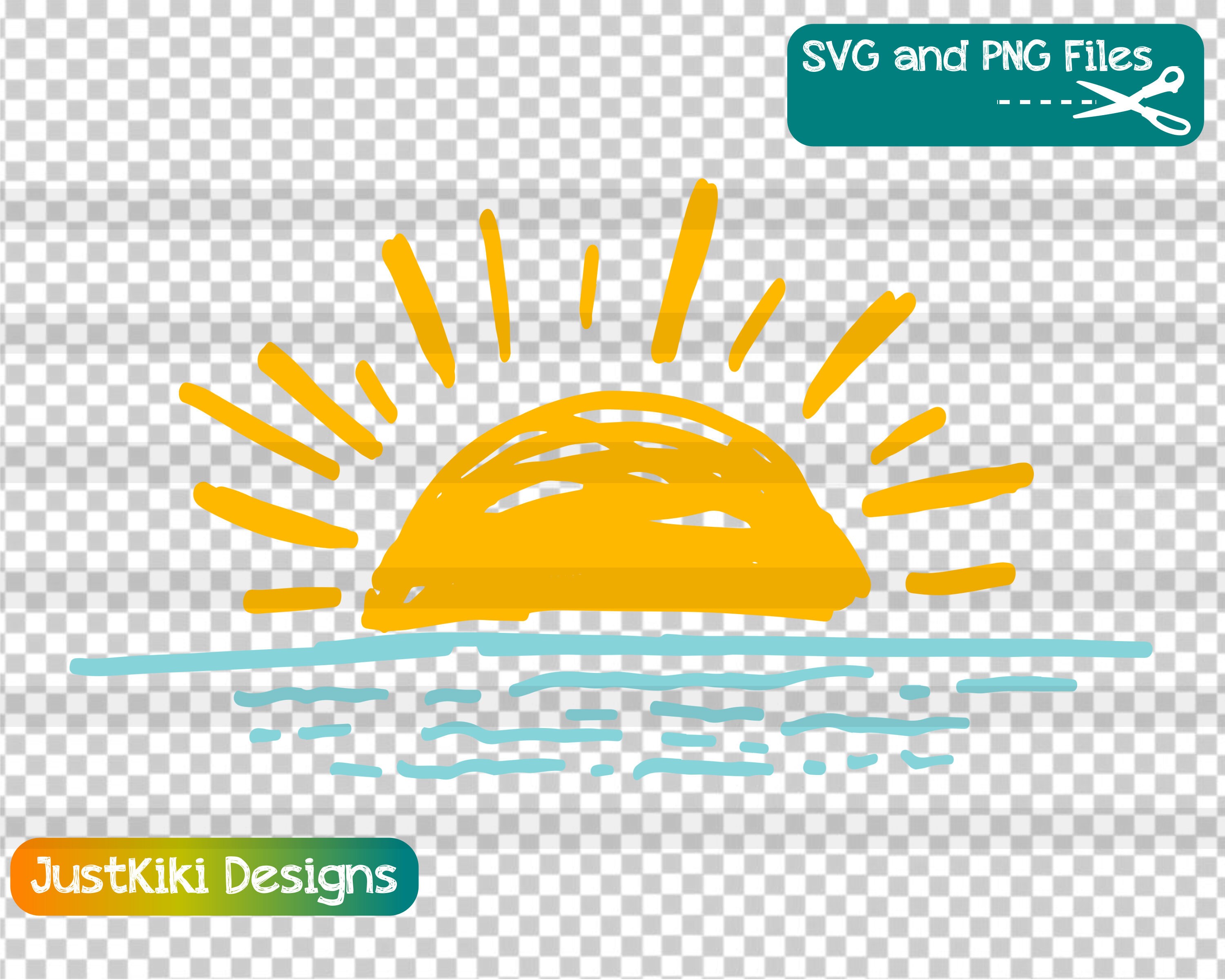 Sunrise SVG PNG Sunrise Over The Ocean Sun Ocean | Etsy