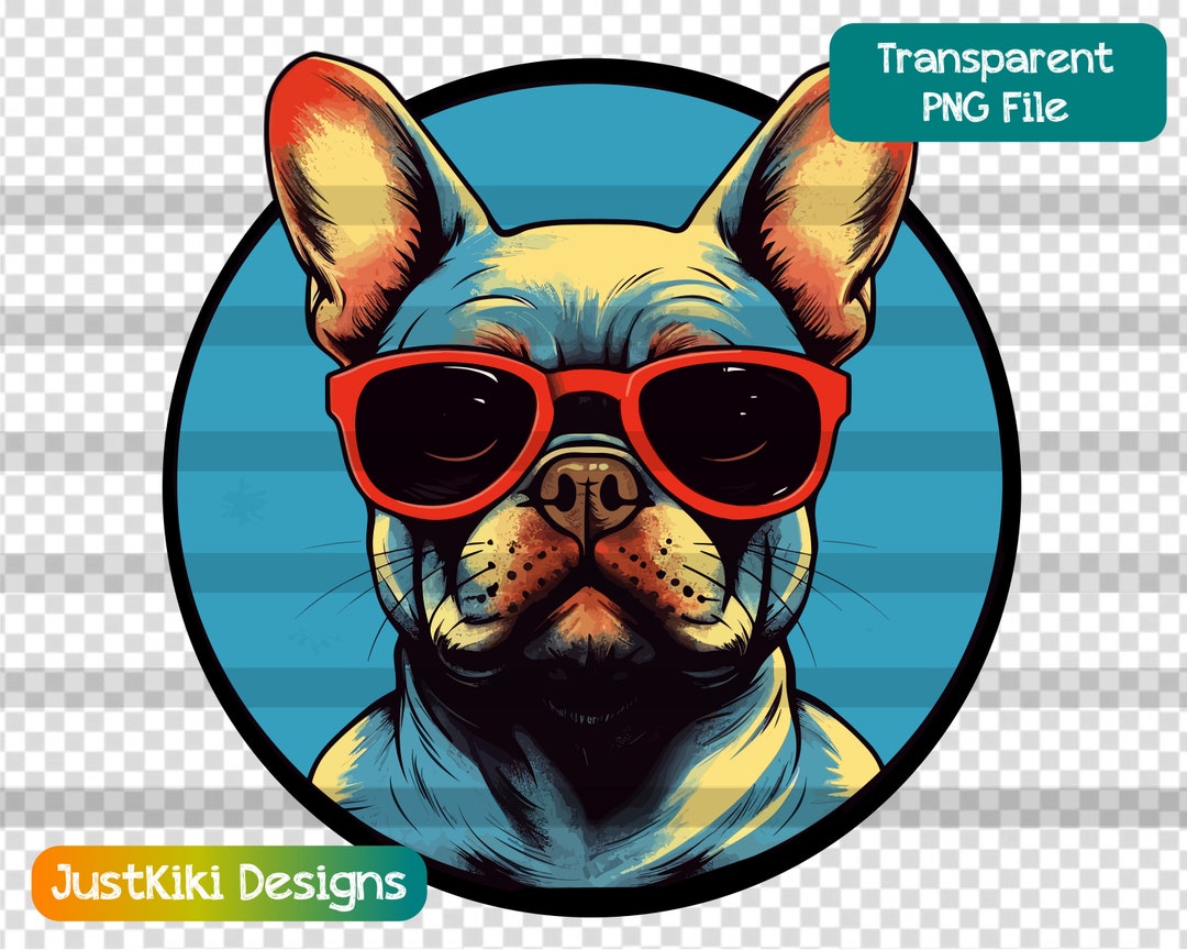 French Bulldog Clipart Frenchie PNG Cool Frenchie Wearing - Etsy