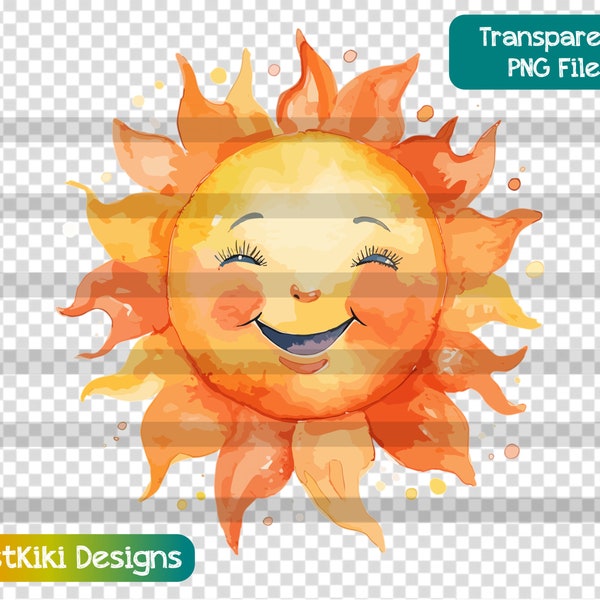 Smiling Sunshine Clipart - Etsy