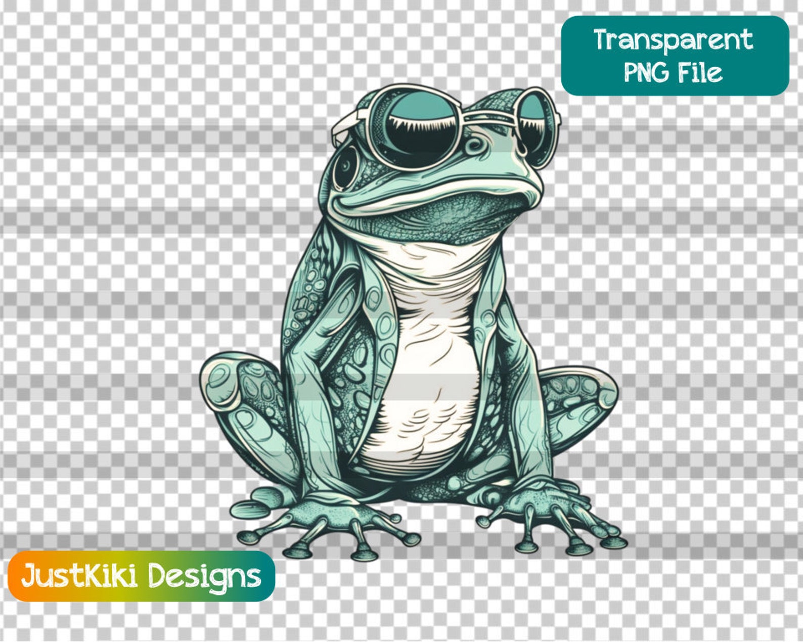 Cool Frog PNG, Frog Lover Clipart, Pet Toad Clip Art, Frog Wearing ...