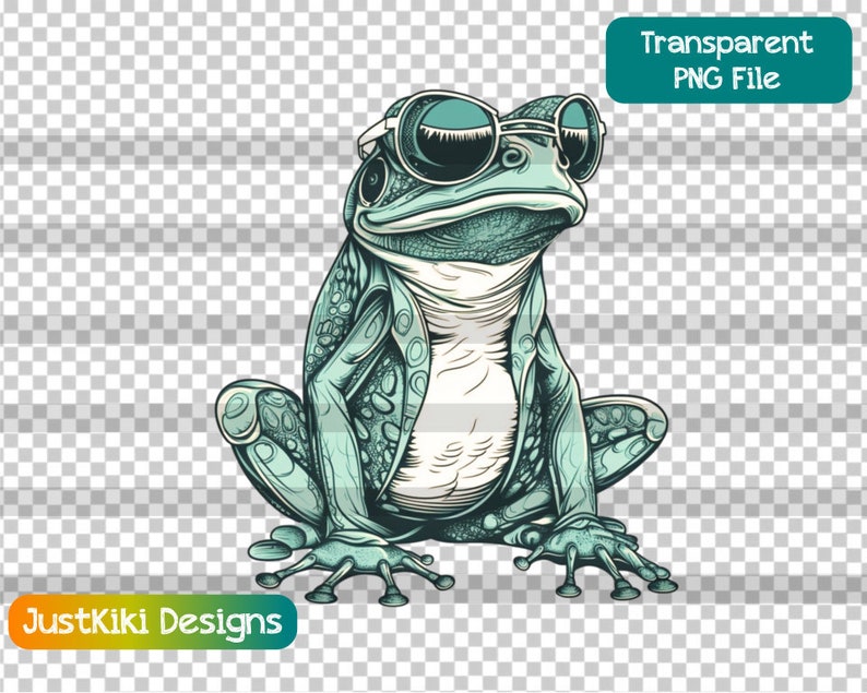 Cool Frog PNG Frog Lover Clipart Pet Toad Clip Art Frog - Etsy