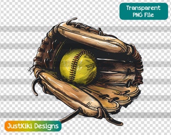 Softball Glove PNG, Instant Download, Sublimation Graphics, Clipart - Etsy