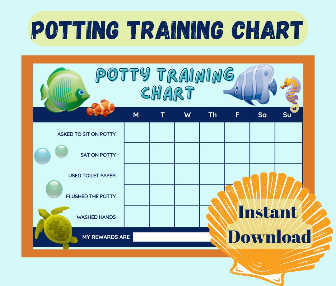 Potty Training Chart - Sea Theme - Digital Download - Etsy