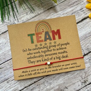 Team Wish Bracelet Co-worker Gift Teamwork Wish Bracelet Dance Team ...