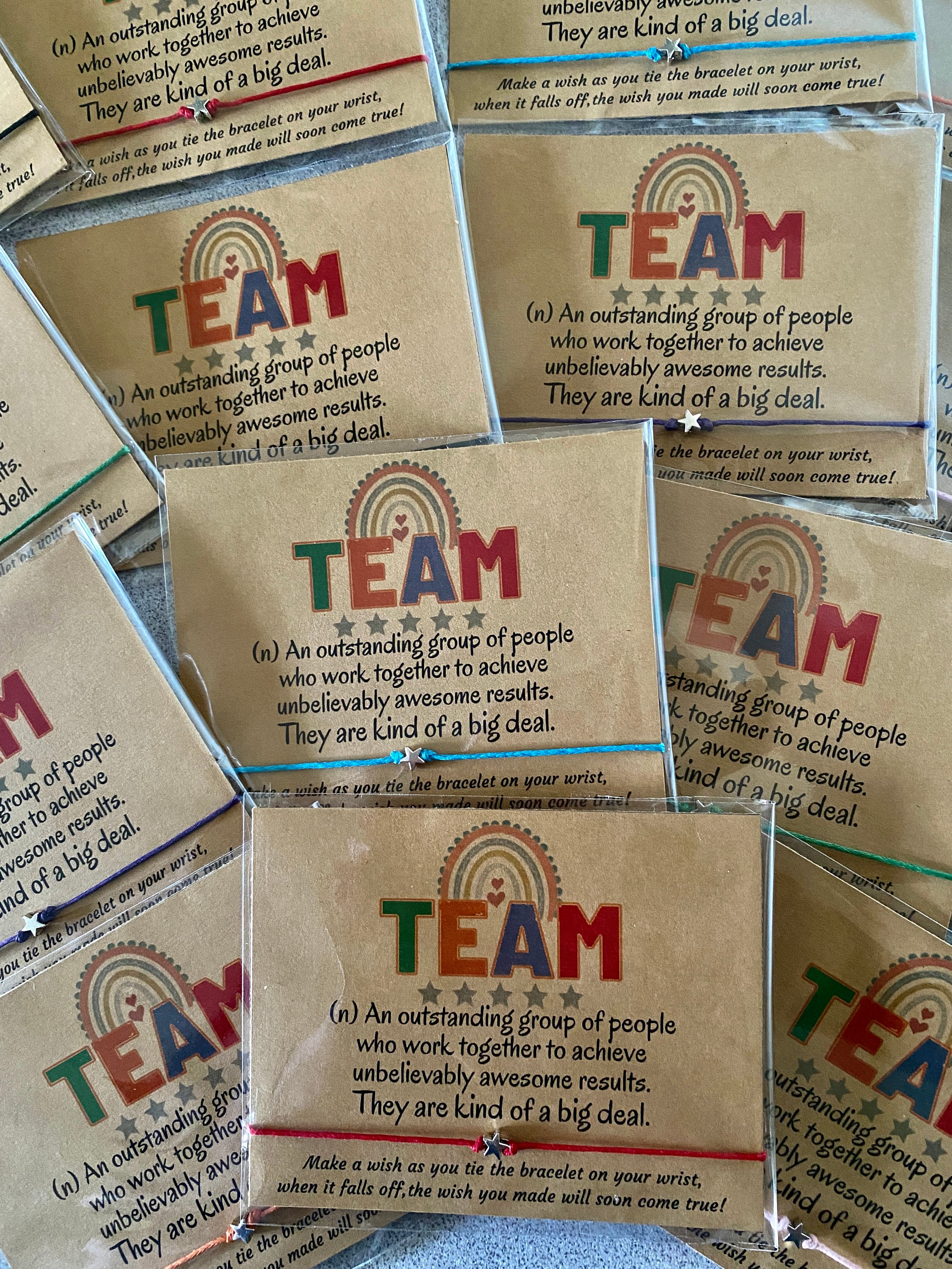 Team Wish Bracelet Co-worker Gift Teamwork Wish Bracelet Dance Team ...