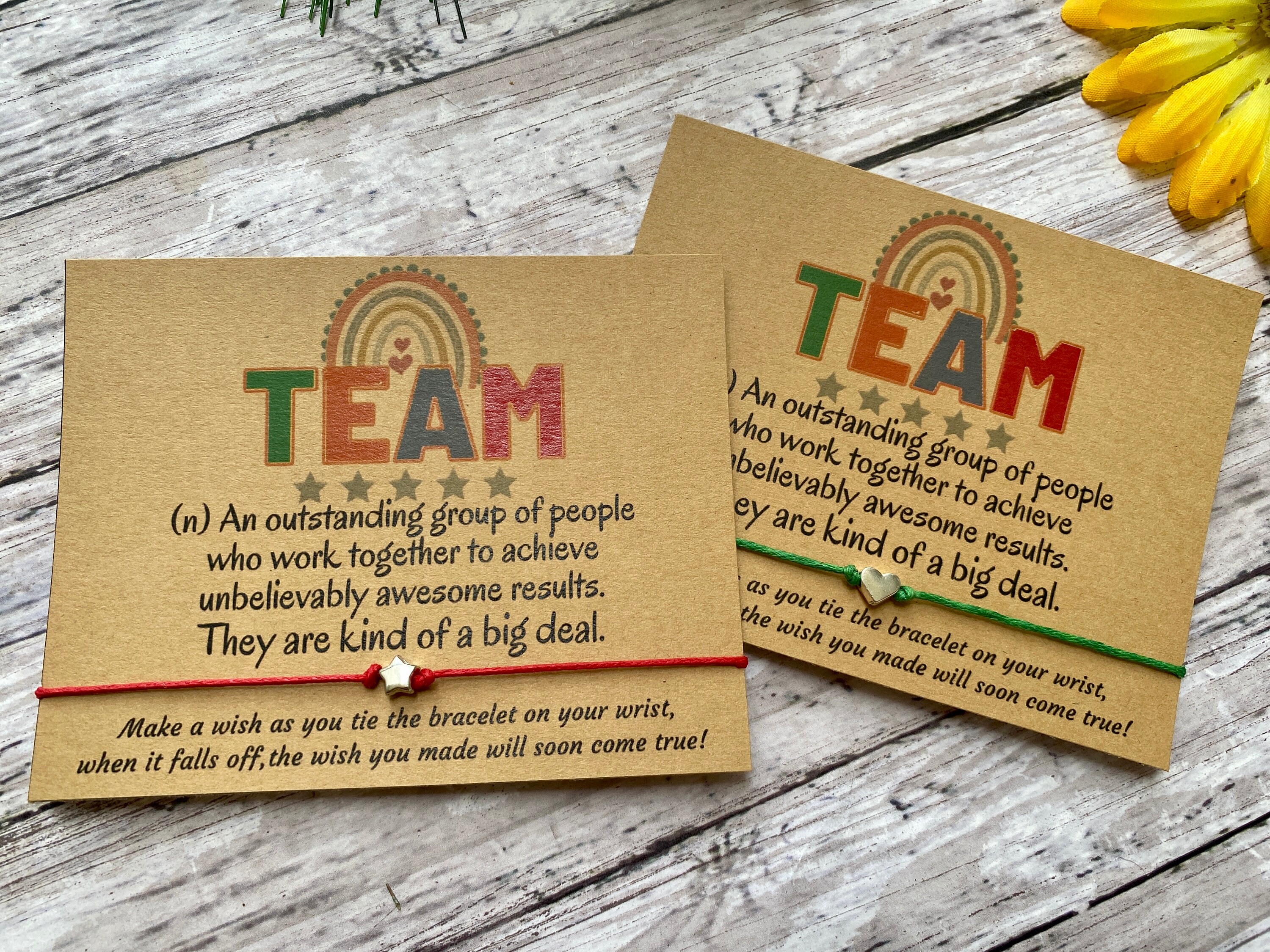 Team Wish Bracelet Co-worker Gift Teamwork Wish Bracelet Dance Team ...