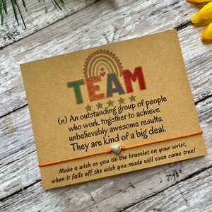 Team Wish Bracelet Co-worker Gift Teamwork Wish Bracelet Dance Team ...