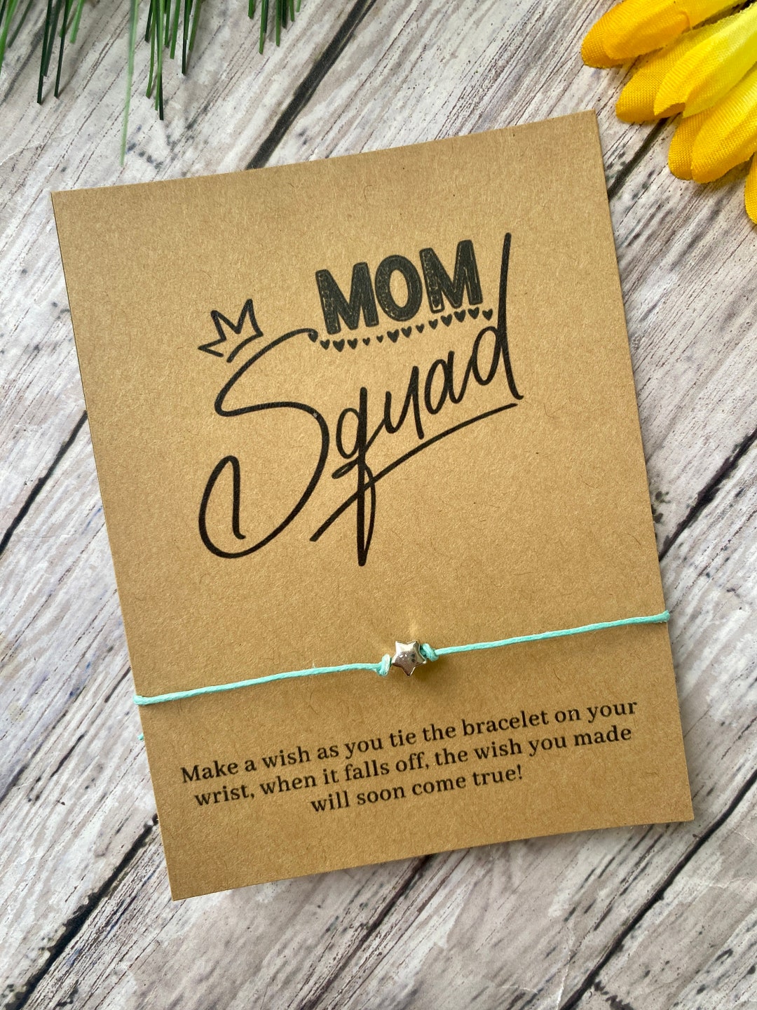 Mom Squad Wish Bracelet,birthday Party Favor Gift, Team Gift - Etsy