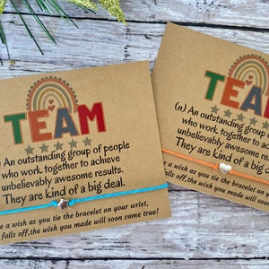 Team Wish Bracelet Co-worker Gift Teamwork Wish Bracelet Dance Team ...