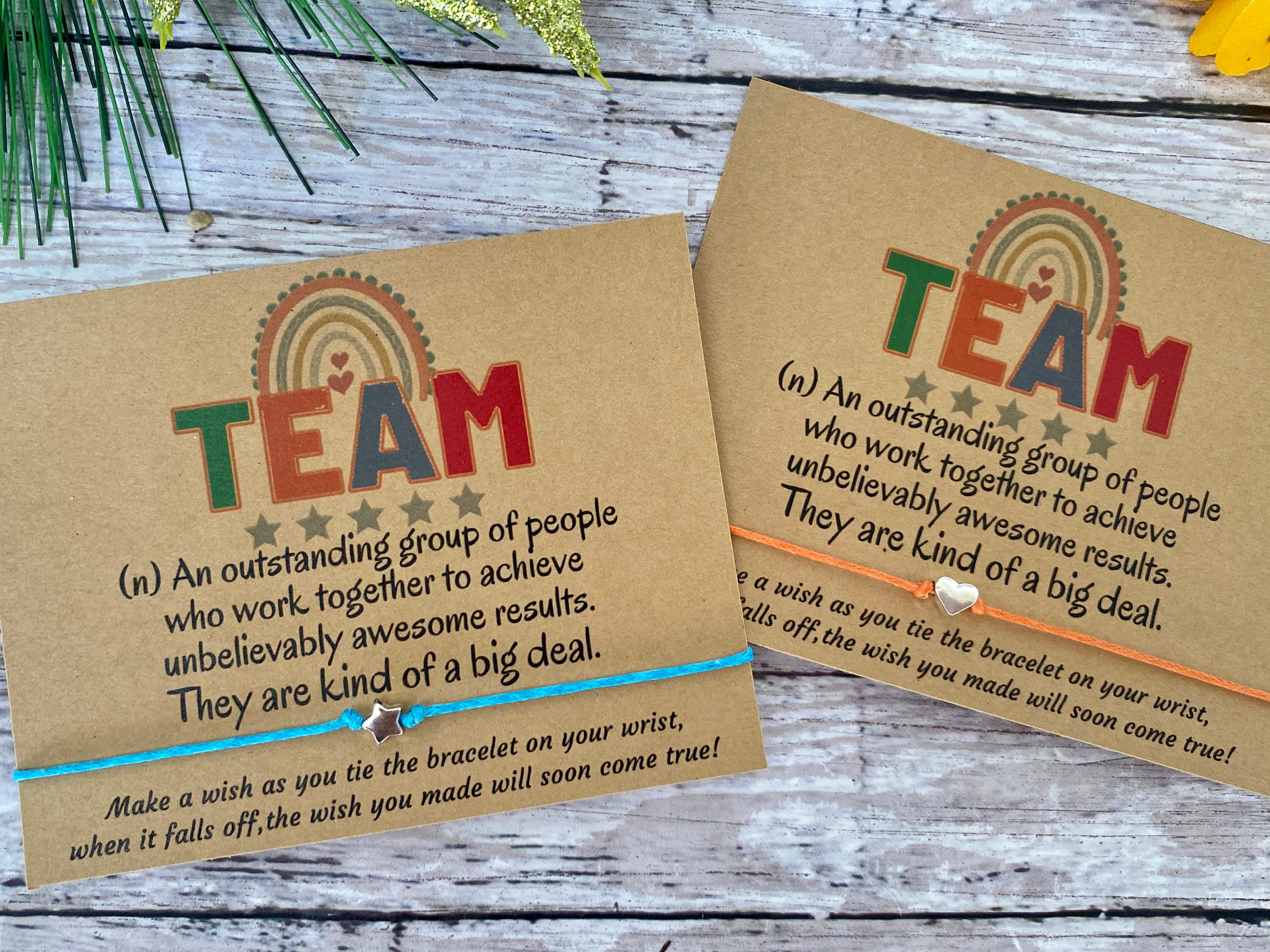 Team Wish Bracelet Co-worker Gift Teamwork Wish Bracelet Dance Team ...