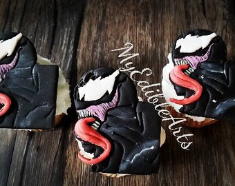 Venom Cupcake Toppers - Etsy