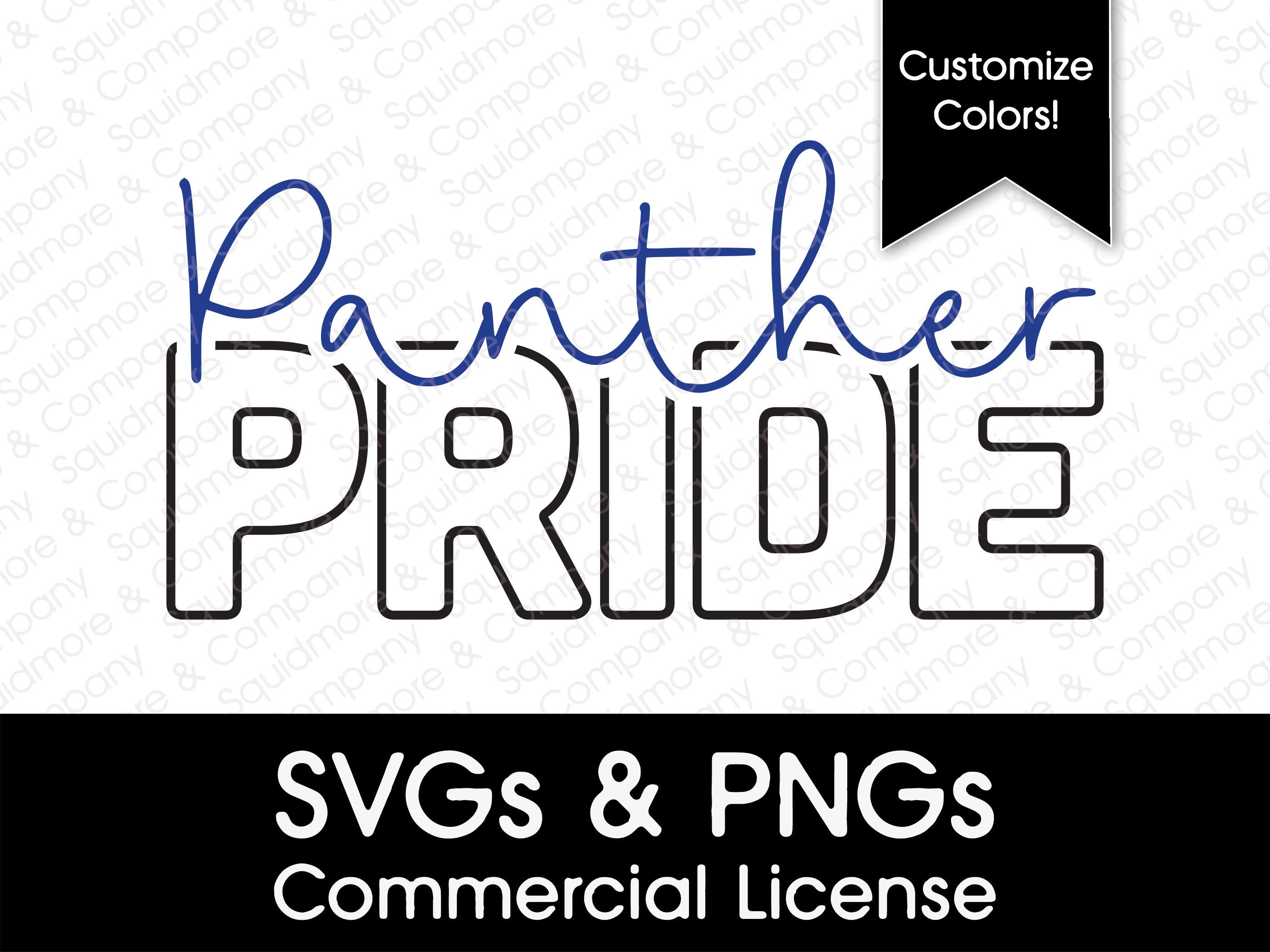 Panther Pride Outline Font for Sports Team // Canva Compatible SVG ...
