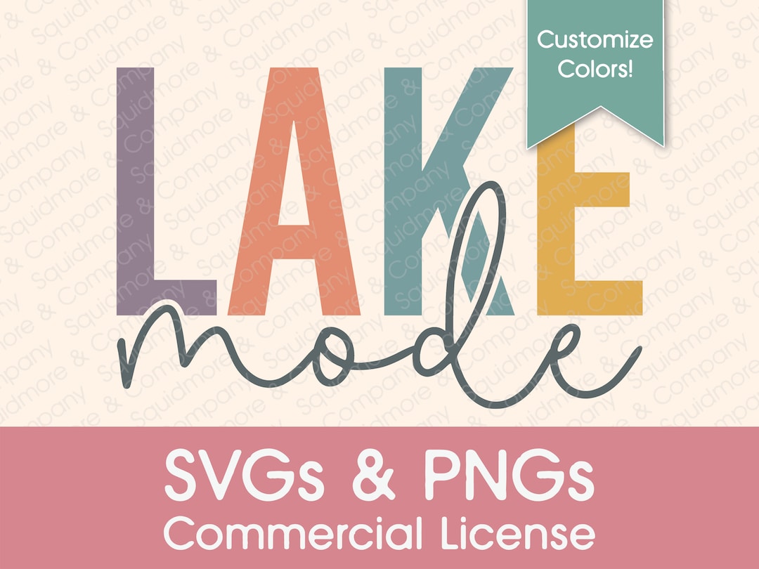Lake Mode PNG SVG // Monoline Cursive // Canva Compatible ...