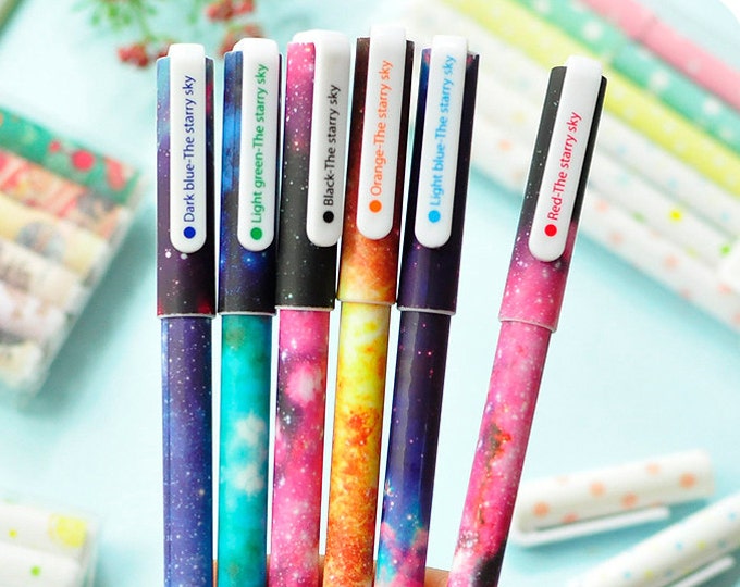 Space Galaxy Pens | Fine Tip (.38mm) With Black or Colored Ink - Etsy