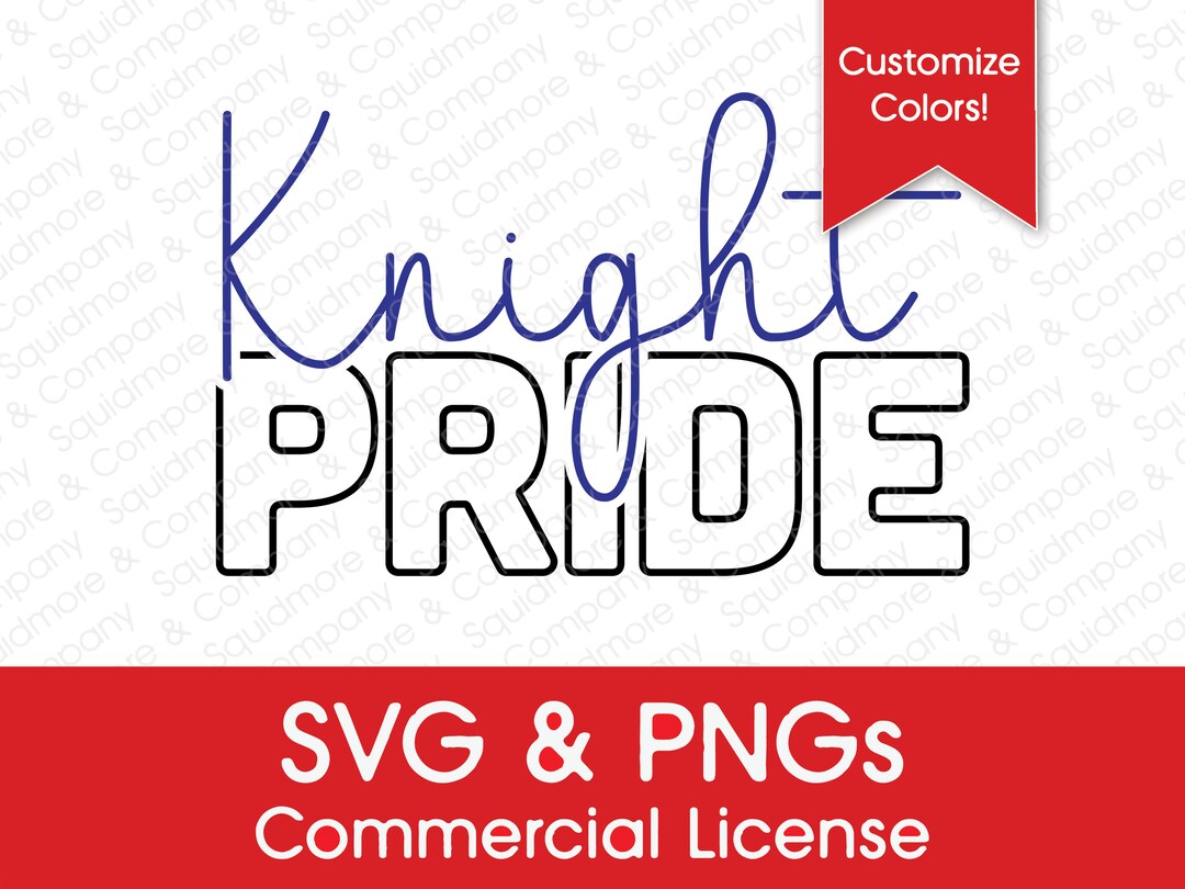 Knight Pride SVG: School Spirit Outline Font (commercial License) - Etsy