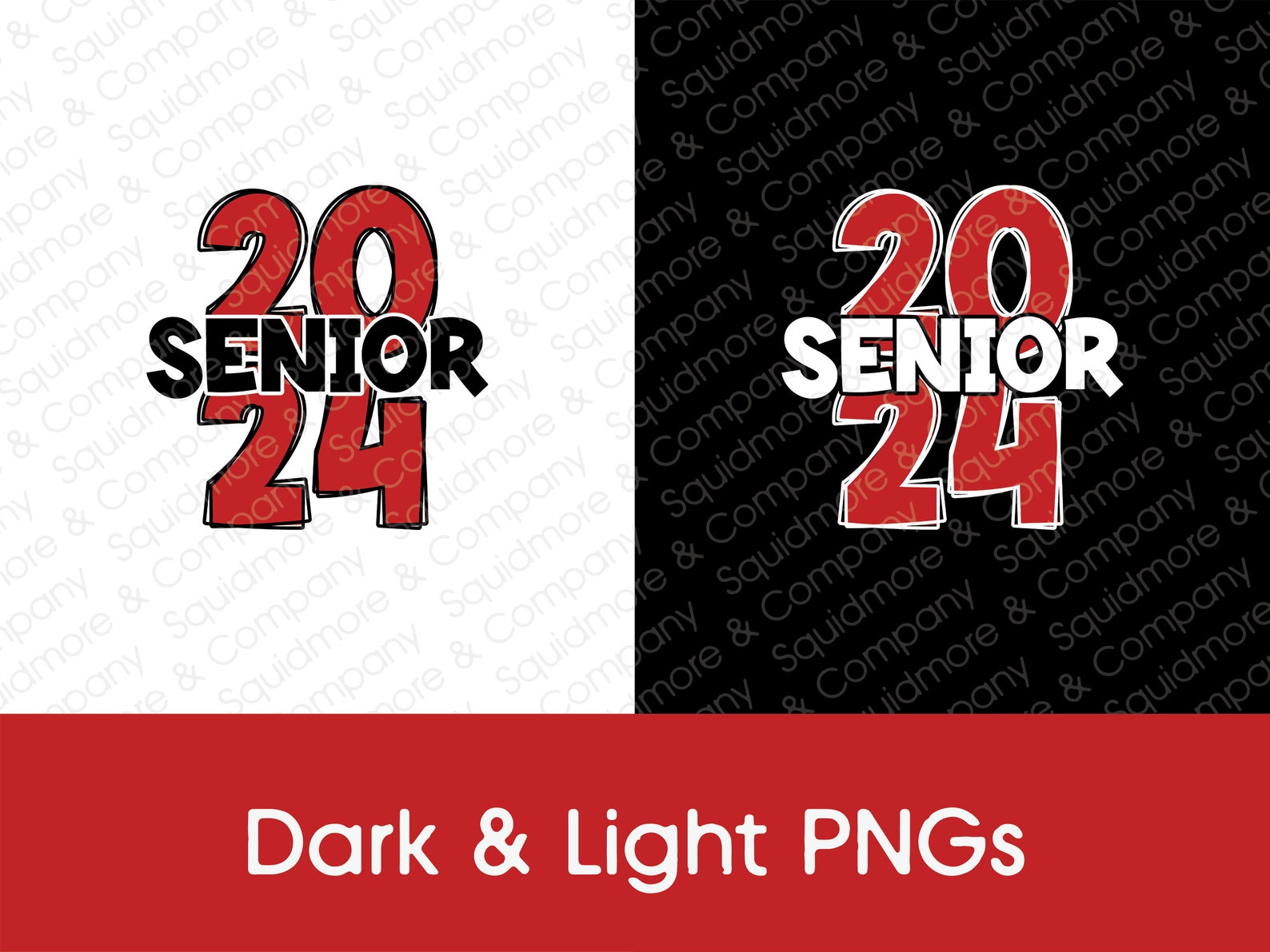 Senior 2024 Sketch Font // Class Colors // Canva Compatible SVG ...