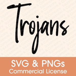 Trojans PNG SVG // Minimalist School Spirit // Game Day Design // Canva ...