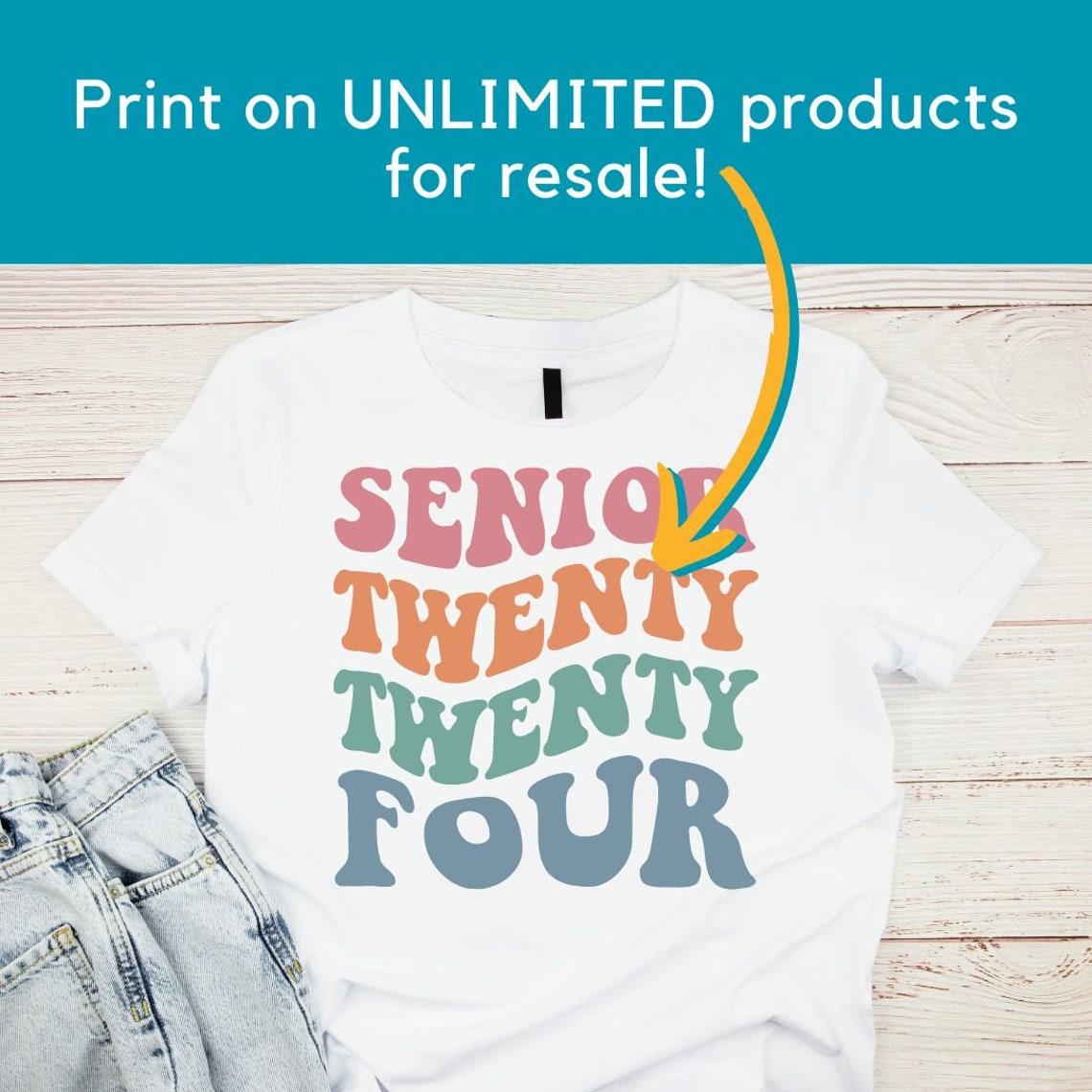 Senior 2024 Wavy Stacked Font // Canva Compatible SVG // Print-ready ...