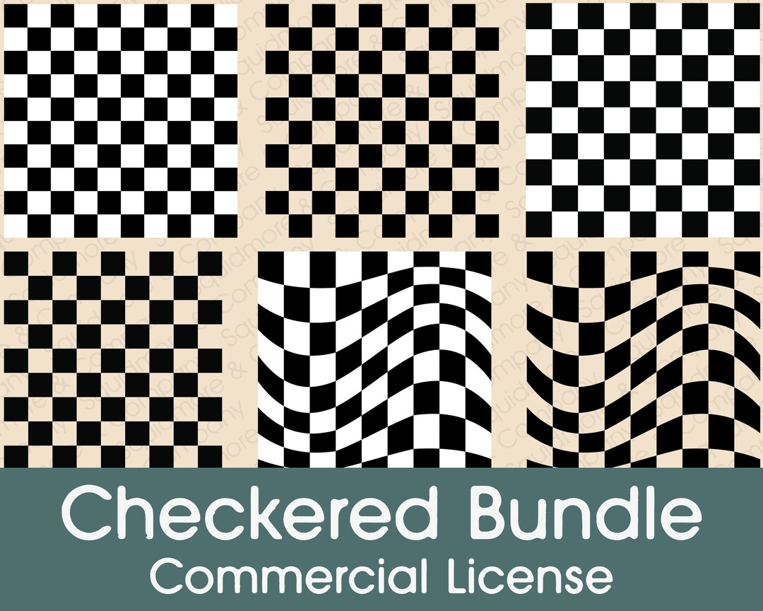 Checkered Square Patterns // Canva Compatible Svgs // Print-ready Pngs ...