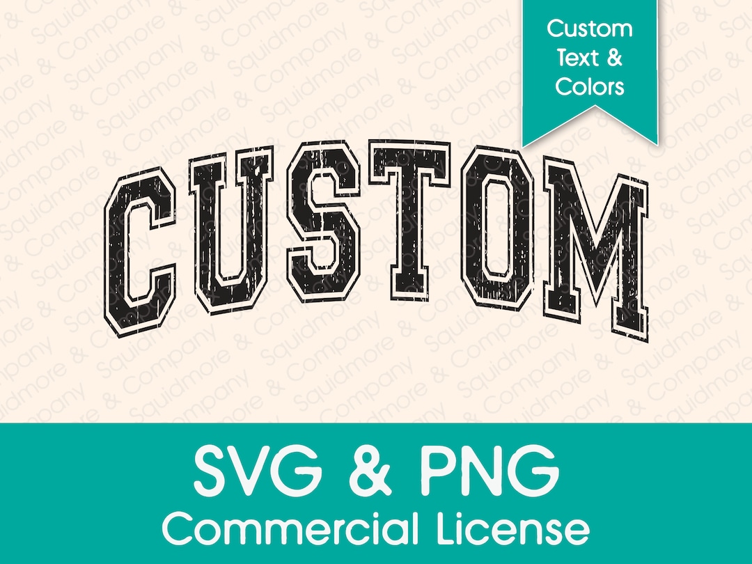 Custom Collegiate Style Arched Text - Vintage Distressed // Canva ...