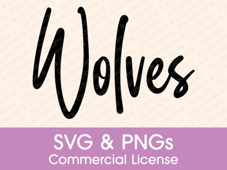 Wolves PNG SVG // Minimalist School Spirit // Game Day Design // Canva ...