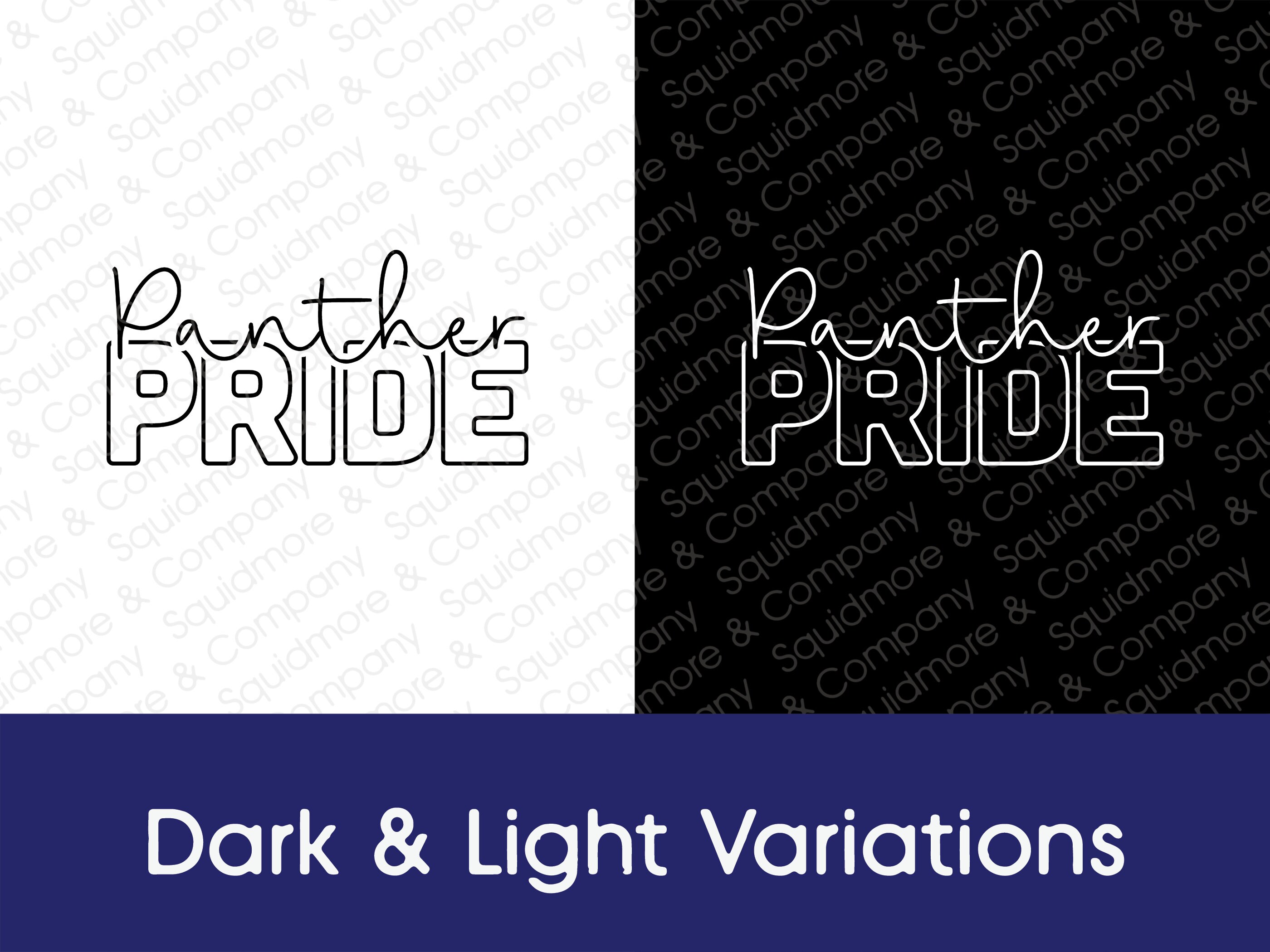 Panther Pride Outline Font for Sports Team // Canva Compatible SVG ...