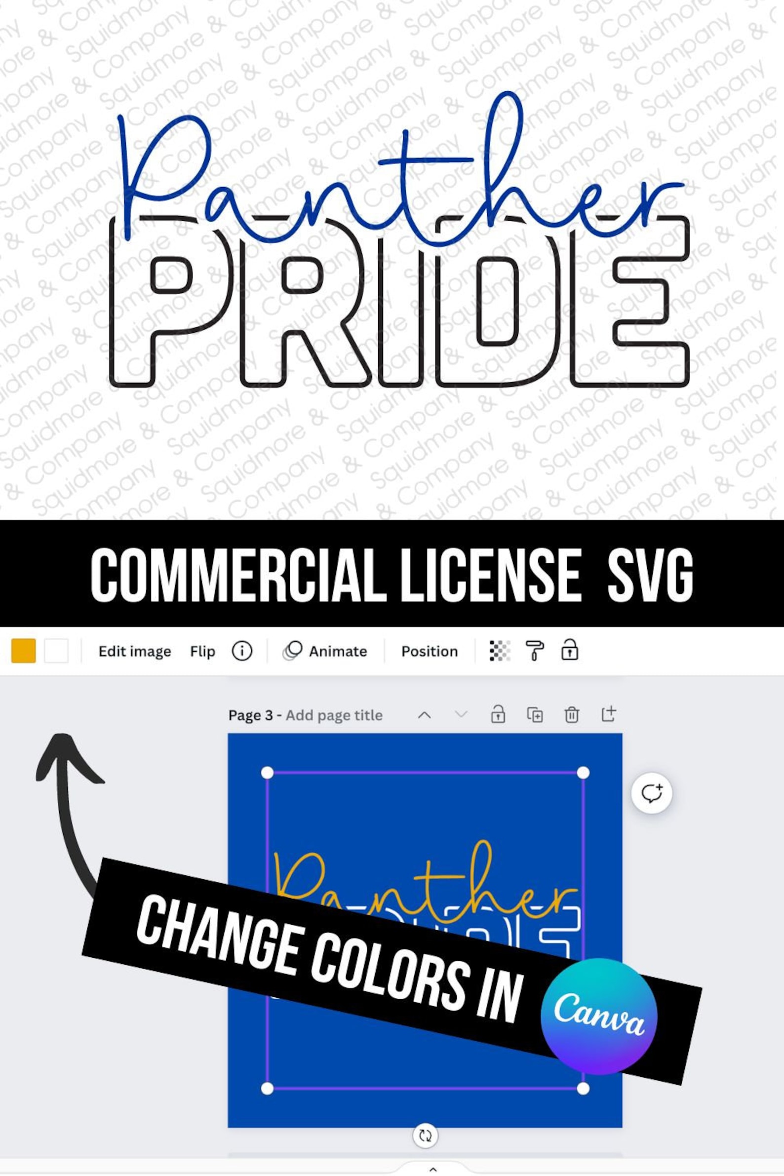 Panther Pride Outline Font for Sports Team // Canva Compatible SVG ...