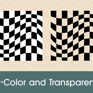 Retro Wavy Checkered Square SVG // Canva Compatible Svgs // Print-ready Pngs - Etsy
