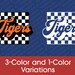Tigers Retro Checkered Square // Game Day Design // Canva Compatible Svgs // Print-ready ...