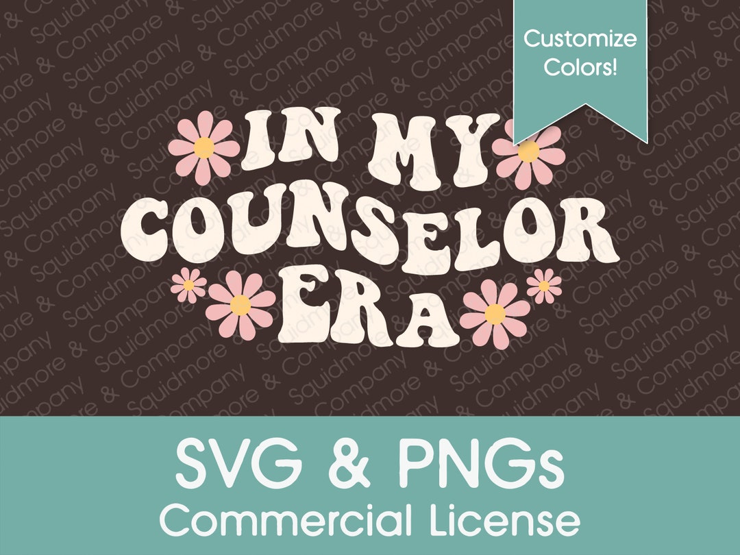 In My Counselor Era SVG PNG: Groovy Daisy Design (commercial License ...