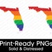 Rainbow Florida Silhouette // Gay Pride Striped Flag // Canva ...