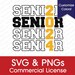 Senior 2024 Stacked Font // Class Colors // Canva Compatible - Etsy