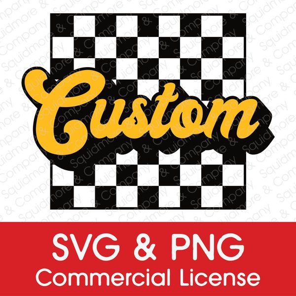 Checkered Canva Font - Etsy