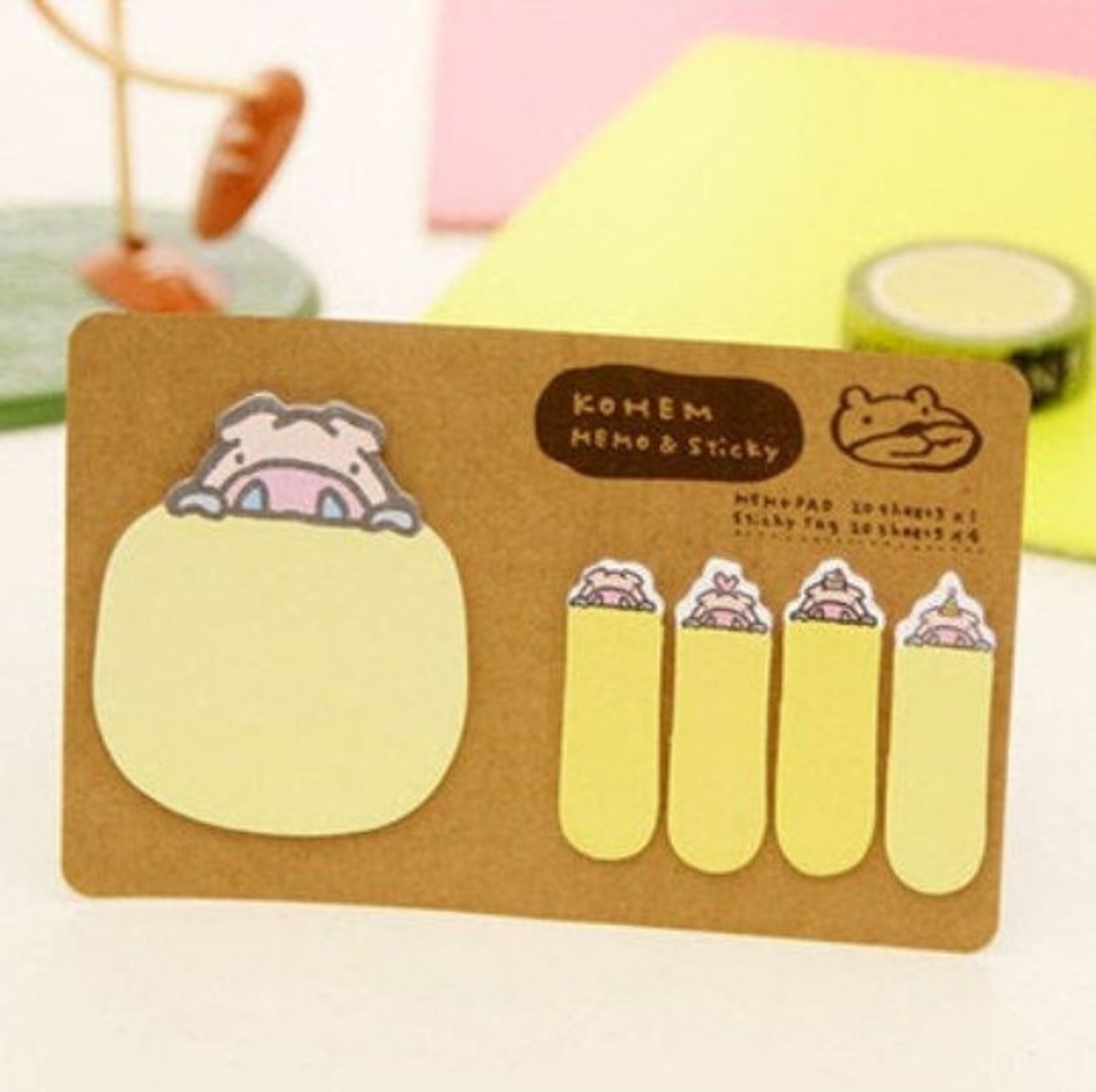 Kawaii Animal Sticky Notes | Etsy