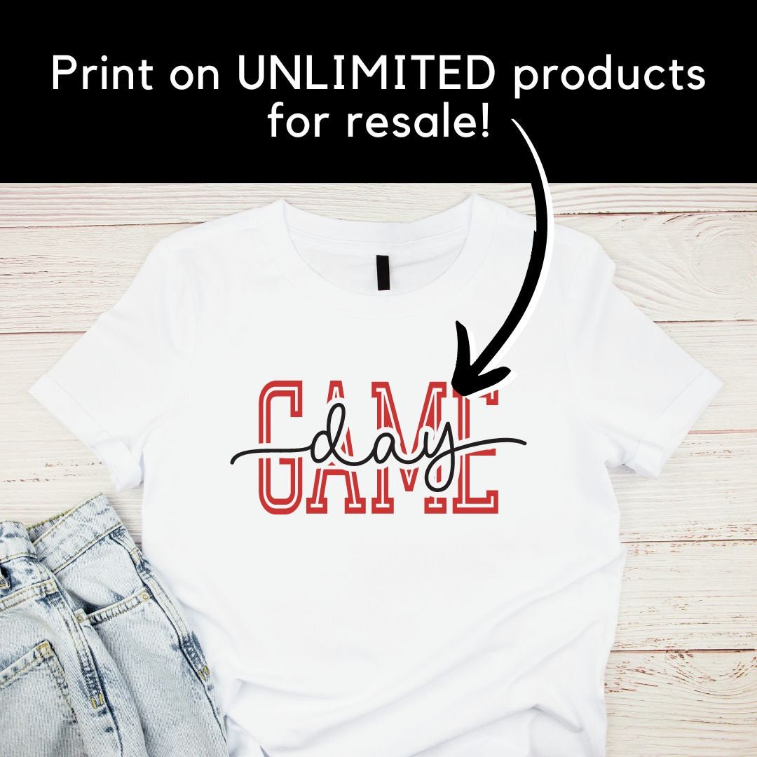 Game Day - Custom Team Colors // Canva Compatible SVG // Print-ready ...