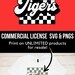 Tigers Retro Checkered Square // Game Day Design // Canva Compatible Svgs // Print-ready ...