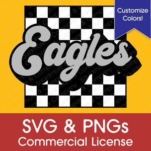 Eagles Checkered Board // Game Day Design // Canva Compatible Svgs // Print-ready Sublimation ...