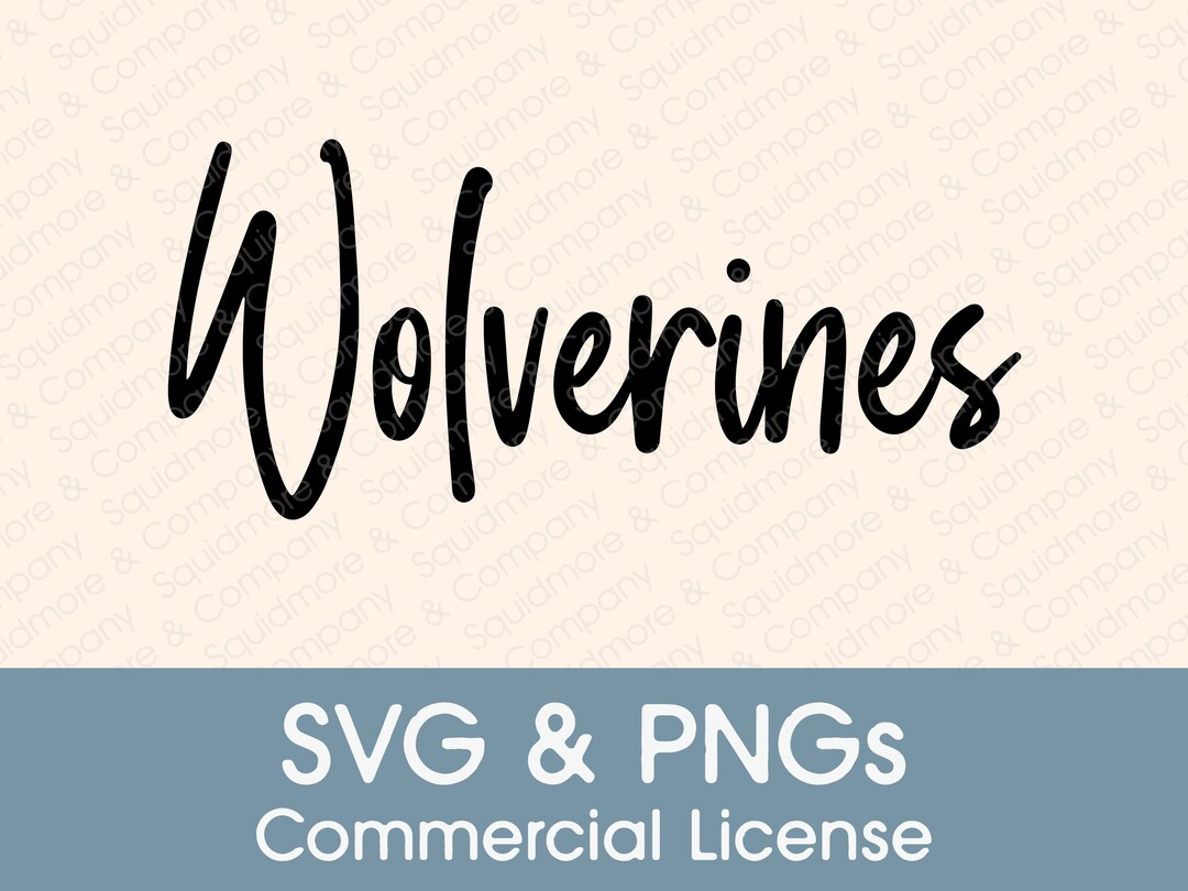 Wolverines PNG SVG // Minimalist School Spirit // Game Day Design ...