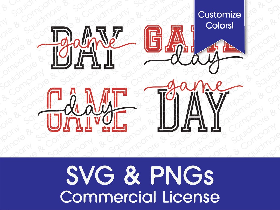 Game Day Team Colors SVG PNG: Commercial License - Etsy