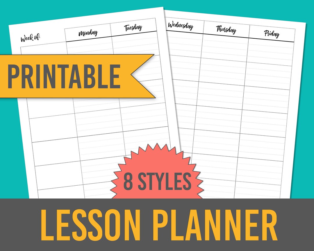 Digital Lesson Planner Printable for Teachers - Etsy