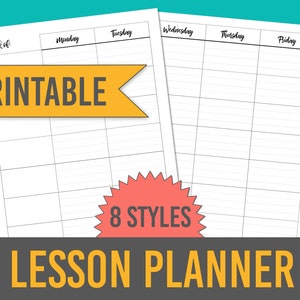 Digital Lesson Planner Printable for Teachers - Etsy