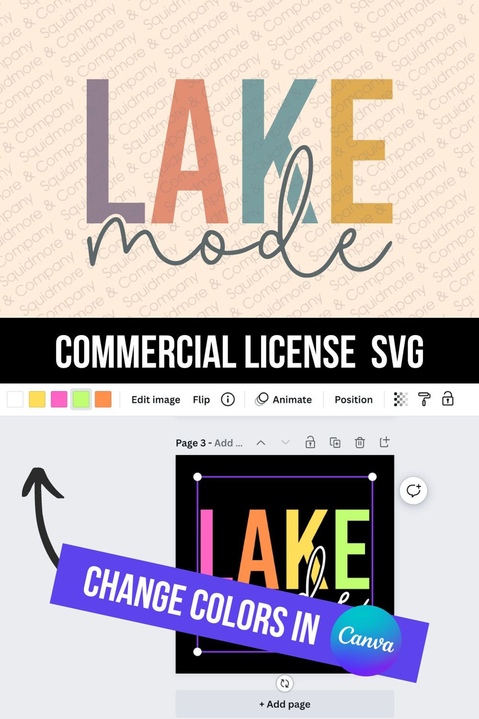 Lake Mode PNG SVG // Monoline Cursive // Canva Compatible ...