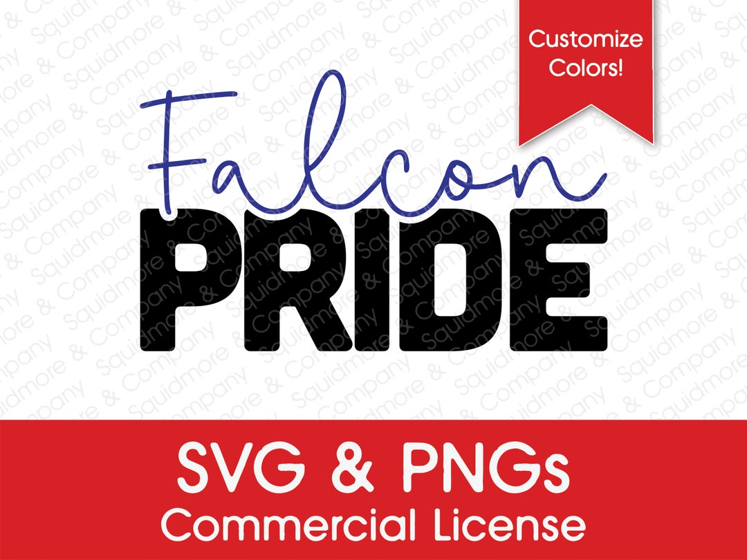 Falcon Pride // Game Day School Spirit // Canva Compatible SVG // Print ...