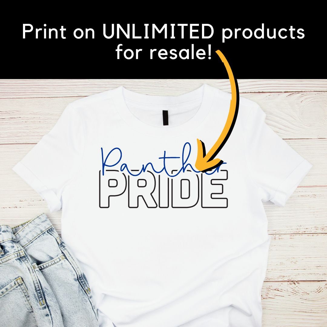 Panther Pride Outline Font for Sports Team // Canva Compatible SVG ...