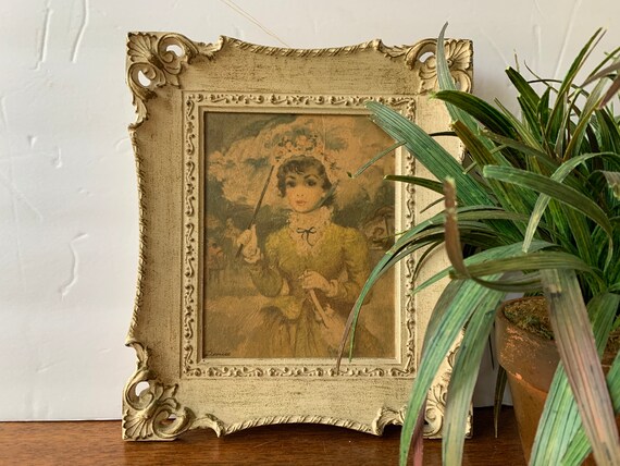 Framed Victorian Lady Print Copy of Hand Painted Chalk or | Etsy
