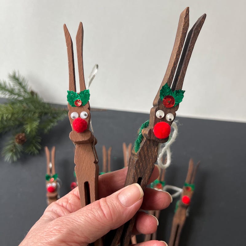 Clothespin Reindeer - Etsy