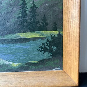 Mountains PBN Vintage Completed Framed Landscape Snowy Mountains and ...