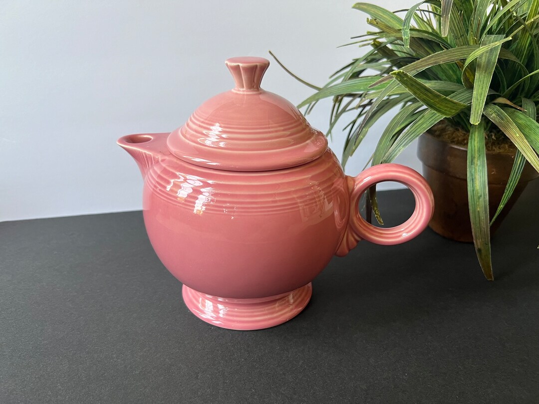 Pink Fiesta Ware Tea Pot Collectible Beverage Vintage Tea Pot - Etsy