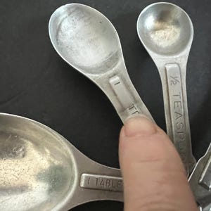 Aluminum Measuring Spoons Galvanized Tin Cooking Utensils Farmhouse ...